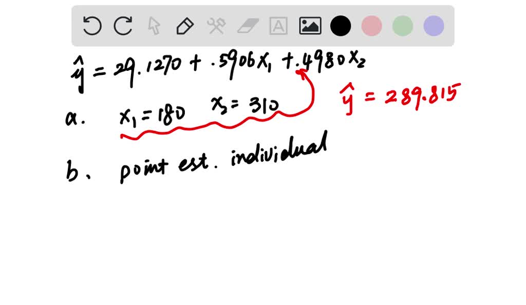 SOLVED: Consider the following estimated regression equation based on ... SOLVED: Consider the following estimated regression equation based on ...