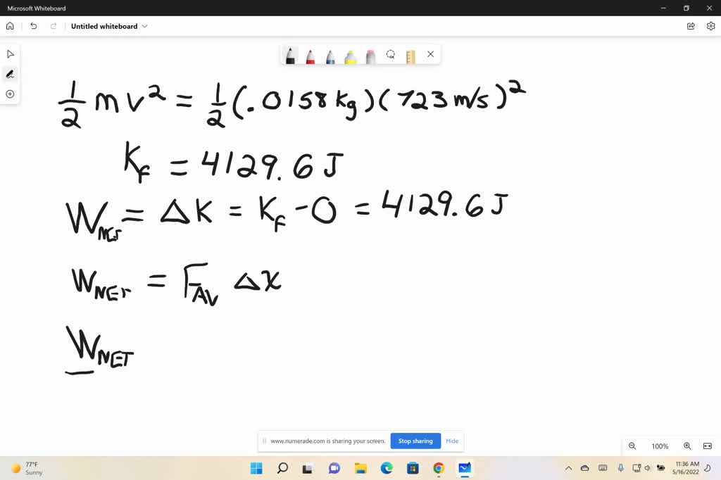 SOLVED: (d) Now model the bullet as a particle under constant acceleration. Find the constant ...