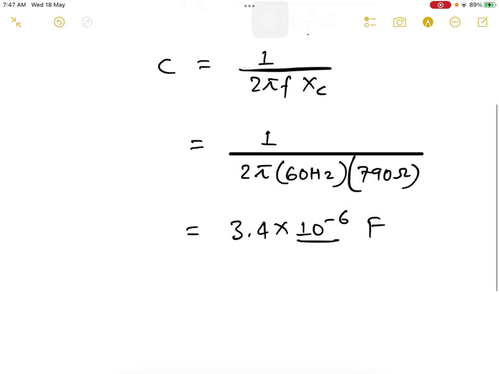 Solved In The Circuit Shown In The Figure The 60 Hz Ac Source Has A