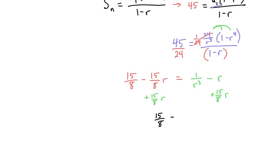 Solved Find A And R For A Geometric Sequence With The Values Given Below An54n4s80 A1