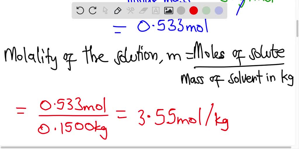 SOLVED: A solution is prepared by dissolving 32.0 g urea, ((NH2)2CO, molar mass = 60 g/mol), in ...