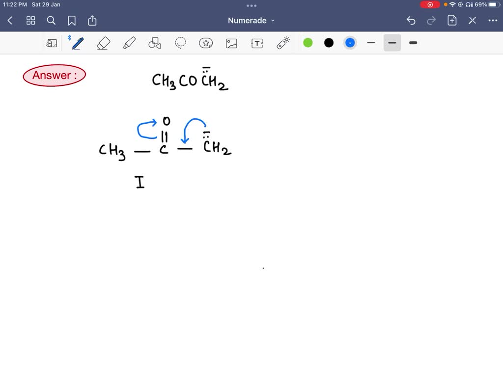 draw 2 resonance structures of CH3COCH2-