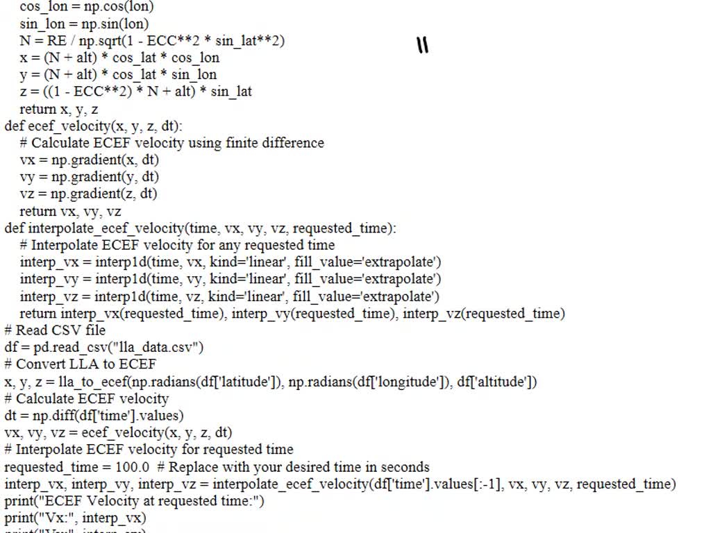 SOLVED: In the field of remote sensing, a common task that comes up is coordinate conversion ...