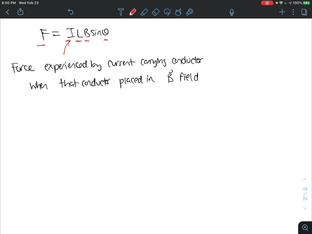 SOLVED: What physical phenomenon does the relationship F = ILB sinθ ...