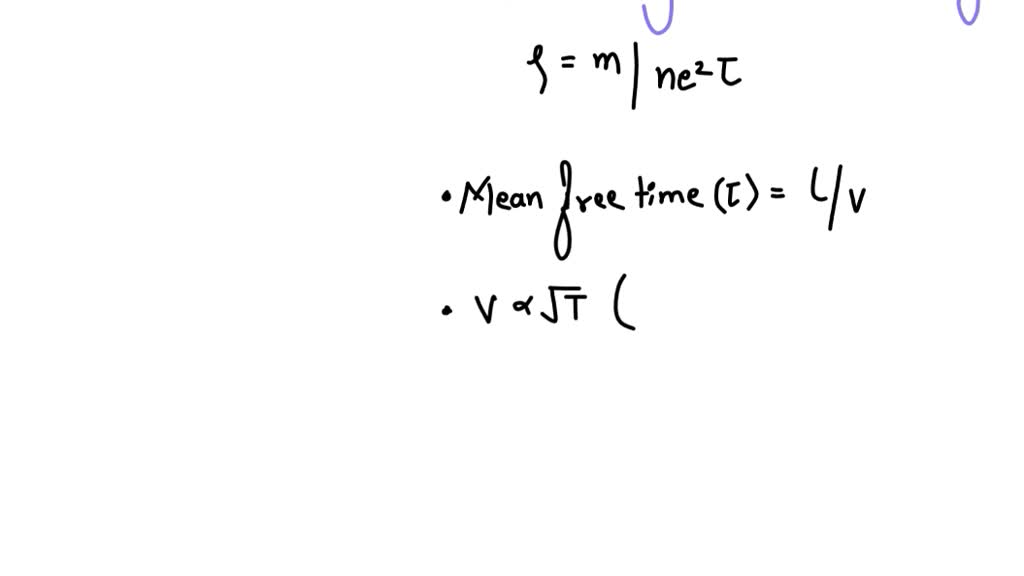 SOLVED: Show that Drude's theory predicts that the resistivity ρ is ...
