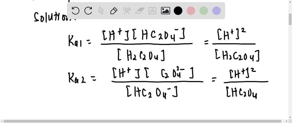 SOLVED: Calculate the pH at 25Â°C of a 0.15 M aqueous solution of oxalic acid (H2C2O4). (Ka1 and ...