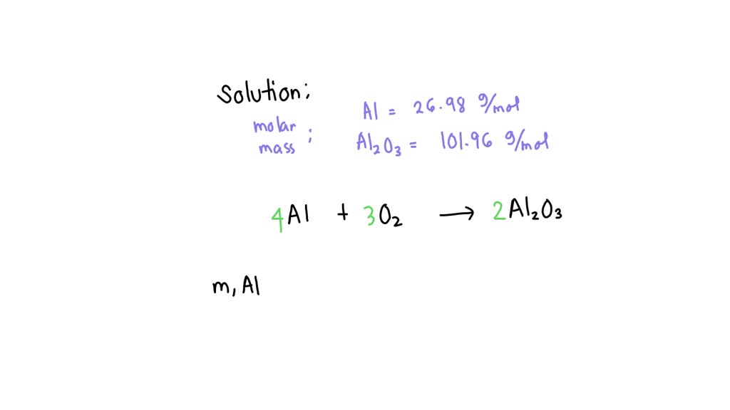 SOLVED: In the synthesis reaction using Aluminum and oxygen you make ...