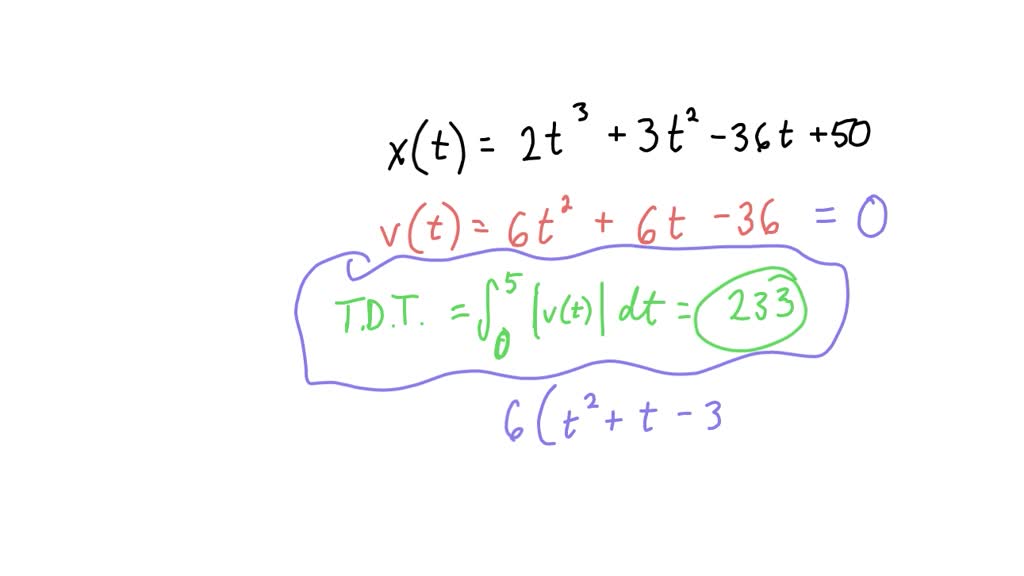 SOLVED: The position of a particle that is moving along a horizontal x-axis is given by x = (t^3 ...