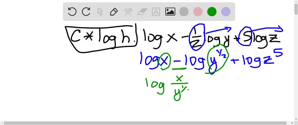 SOLVED: Condense the expression to a single logarithm using the ...