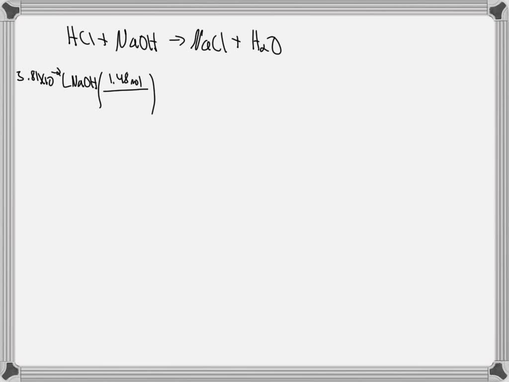 SOLVED: hydrochloric acid. Calculate the concentration of the hydrochloric acid solution in ...