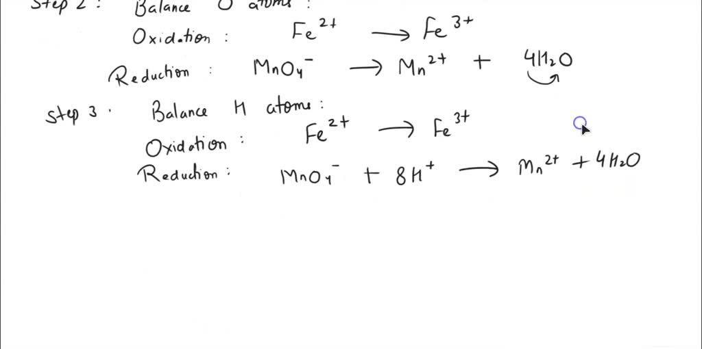 SOLVED: Balance the following oxidation-reduction reactions that occur in acidic solution using ...