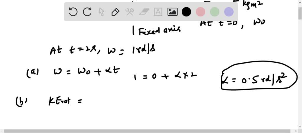 SOLVED: A solid cylinder rotates with constant angular about a fixed ...