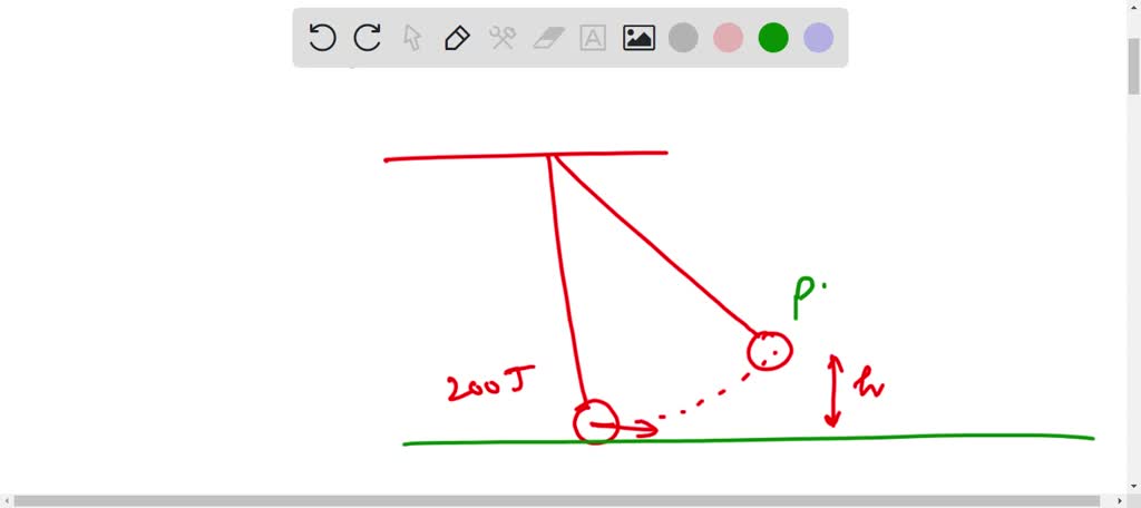 SOLVED: A simple pendulum as a potential energy of 500h at the point of ...