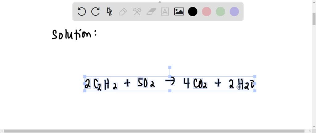 SOLVED: The gas ethyne, commonly known as acetylene, has the chemical ...