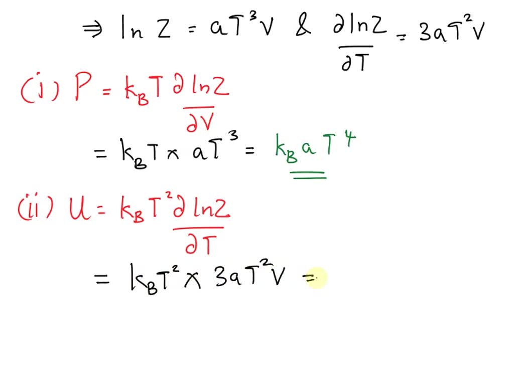 Solved The Partition Function Of A System Of Indistinguishable Particles Is Given By Z E Av 