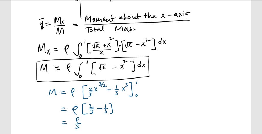 SOLVED: A lamina with uniform density: p is enclosed by the curves y ...