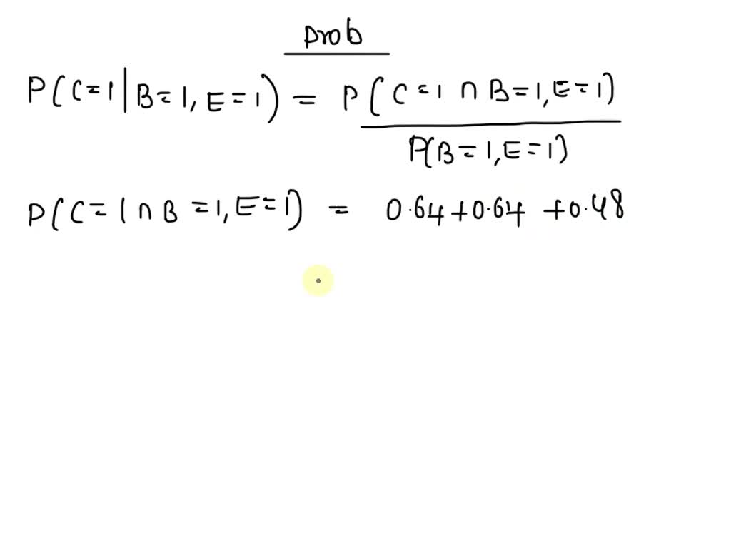 SOLVED: Below are a set of weighted samples obtained by running likelihood weighting for the ...