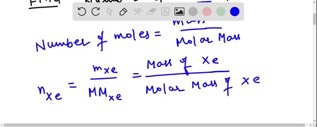 SOLVED: Calculate the number of moles of xenon in 12.0 g of xenon: 0. ...