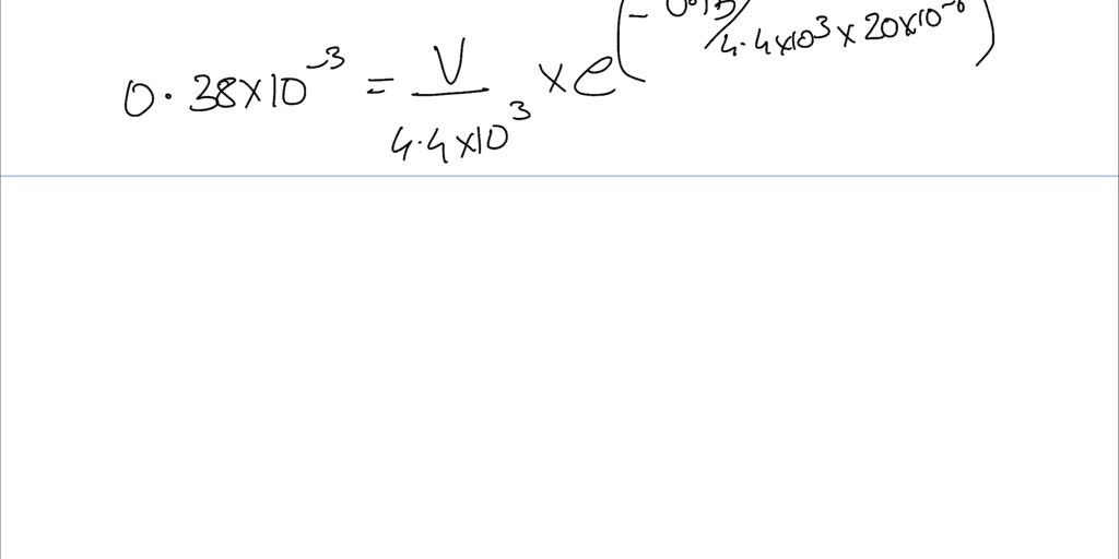 Solved A Capacitor Charging Circuit Consists Of A Battery An Uncharged 20 μf Capacitor And A