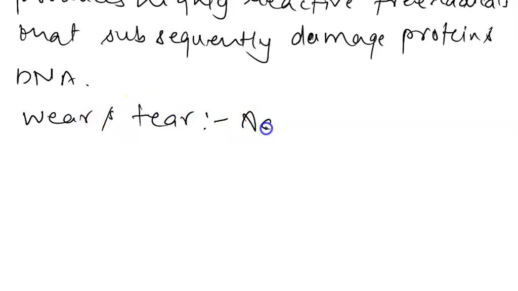 SOLVED: Explain how the "Cellular Garbage Theory of Aging" relates to a ...