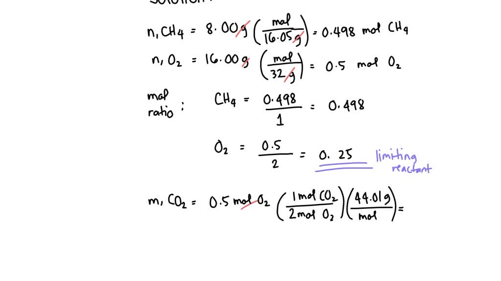 SOLVED: Consider the combustion of methane, CH4. CH4 (g) + 2O2 (g) â†’ CO2 (g) + 2H2O(g) Suppose ...