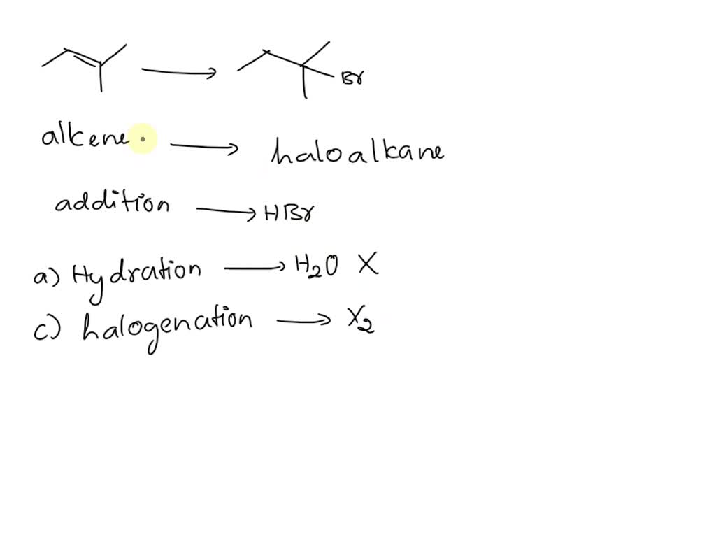 SOLVED: What type of reaction is shown below? hydration halogenation ...