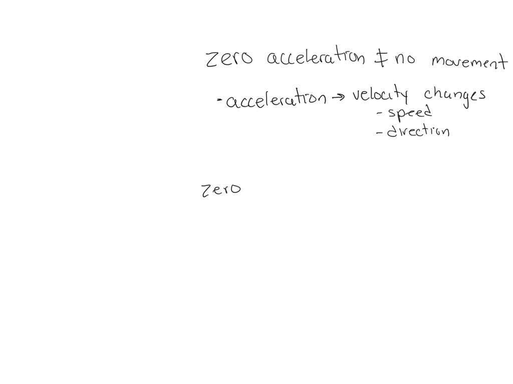 SOLVED: if a car has zero acceleration, what does it mean
