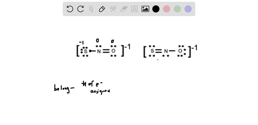 SOLVED: Two different Lewis dot structures for the SNO ion are shown ...