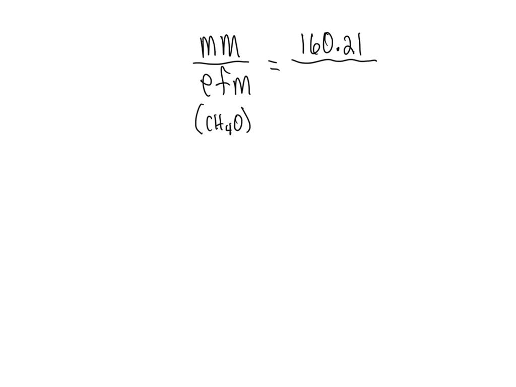 SOLVED: The empirical formula of a compound is CH4O and its molar mass ...