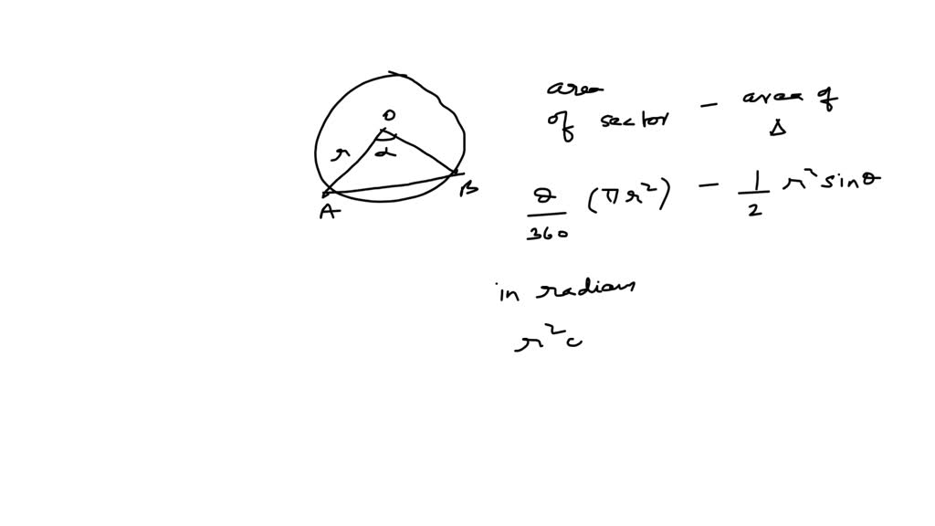SOLVED: A segment of a circle is the region bounded by an arc and its chord. Consider any minor ...