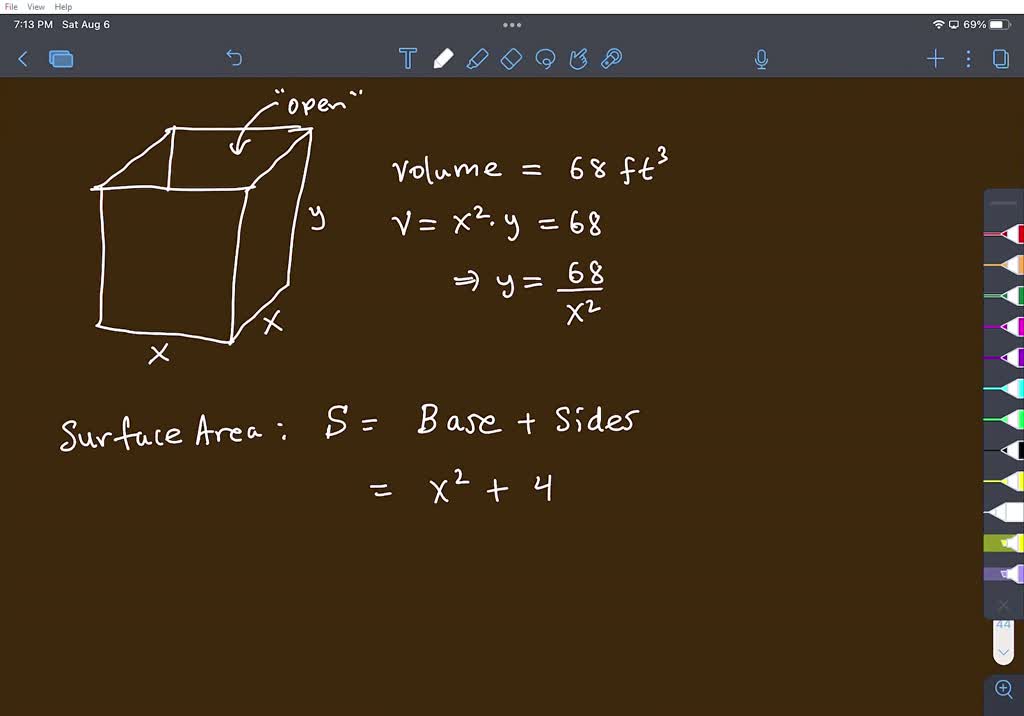 SOLVED: company constructing an open-top, square-based rectangular metal tank that will have ...