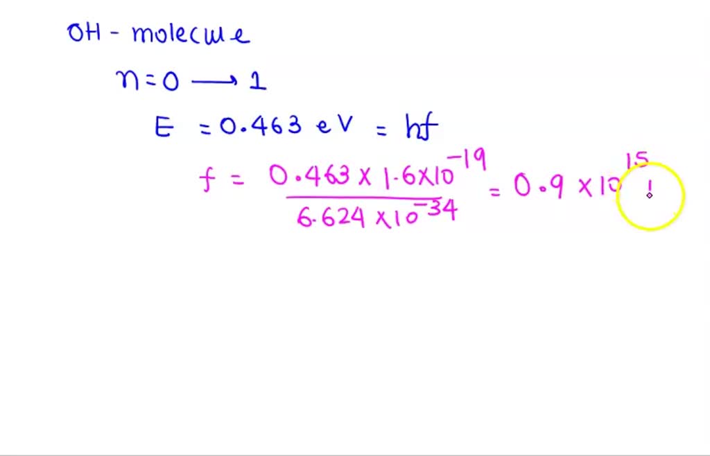 SOLVED: When an OH molecule undergoes a transition from the n=0 to the ...