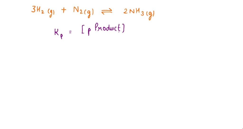 SOLVED: The equation for the formation of ammonia from nitrogen and ...