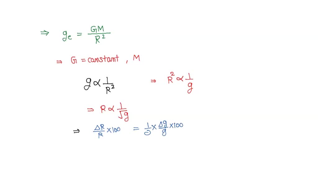 SOLVED: At what height over the earth's pole, the free fall ...