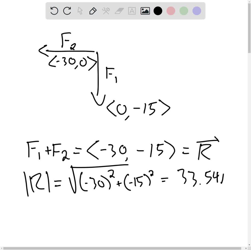SOLVED: Find the magnitude and bearing of the resultant R of two forces F1 and F2, where F1 is a ...