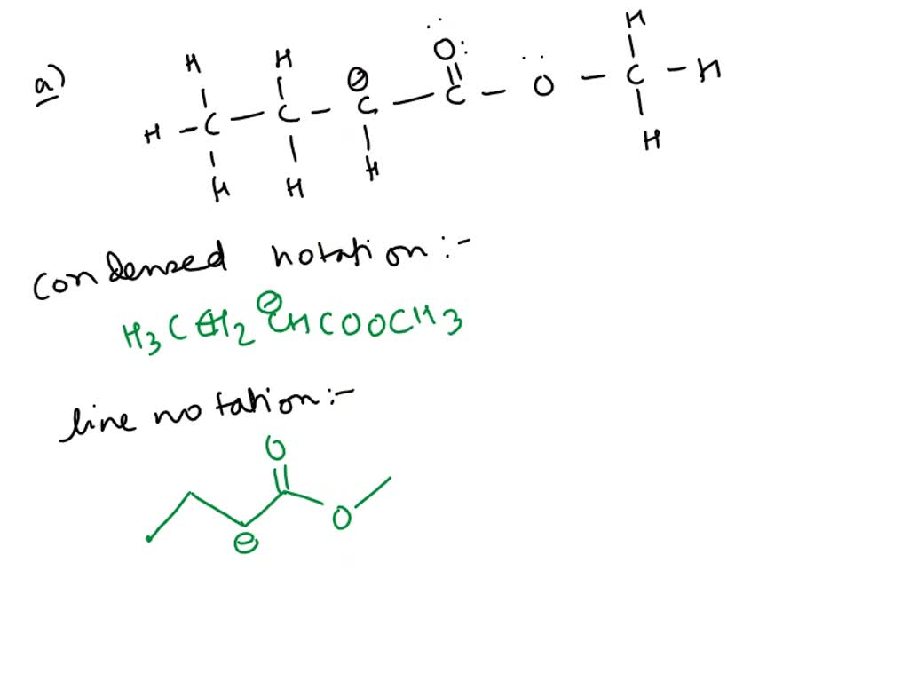 SOLVED: 9. Depict the following Lewis structure using condensed and line notation.