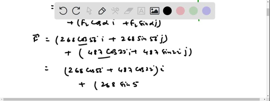 SOLVED: Two forces of 268 pounds and 487 pounds act at the origin and ...