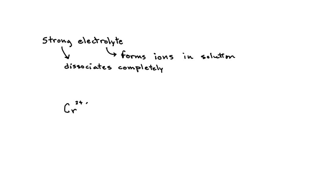 SOLVED: The compound chromium(II) nitrate is a strong electrolyte ...