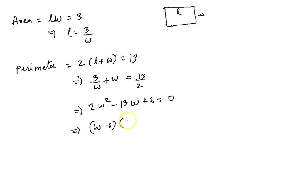 solved-the-area-of-a-rectangle-is-3-square-feet-the-perimeter-of-the