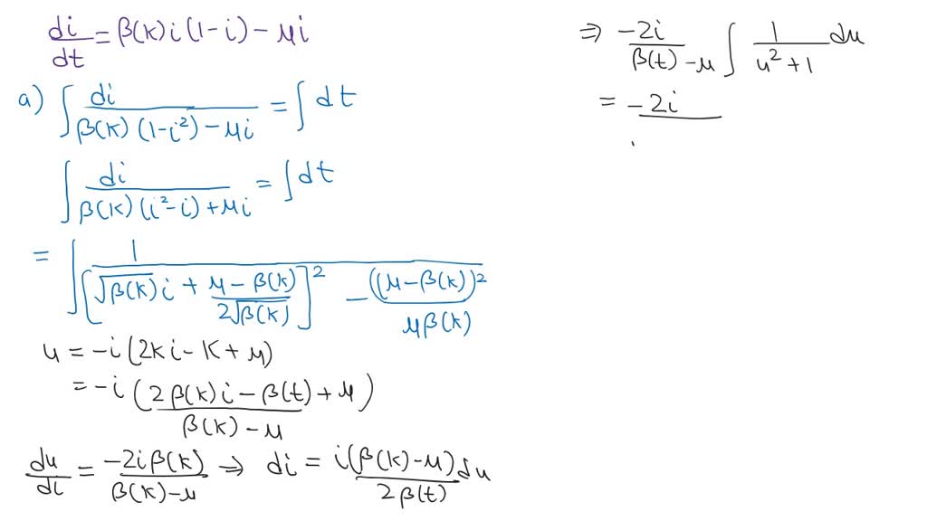 The ODE describing the SIS model is autonomous: di/dt = B(k)i(1 - i ...