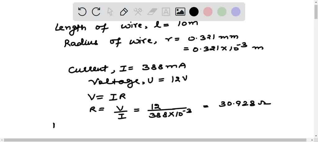 SOLVED: Calculate the resistivity of a wire of length 10.0-m long ...