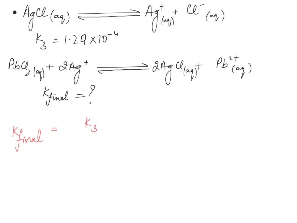 SOLVED: Part A Part B Given the two reactions: 3 PbCl2 (aq) = Pb2+ (aq ...