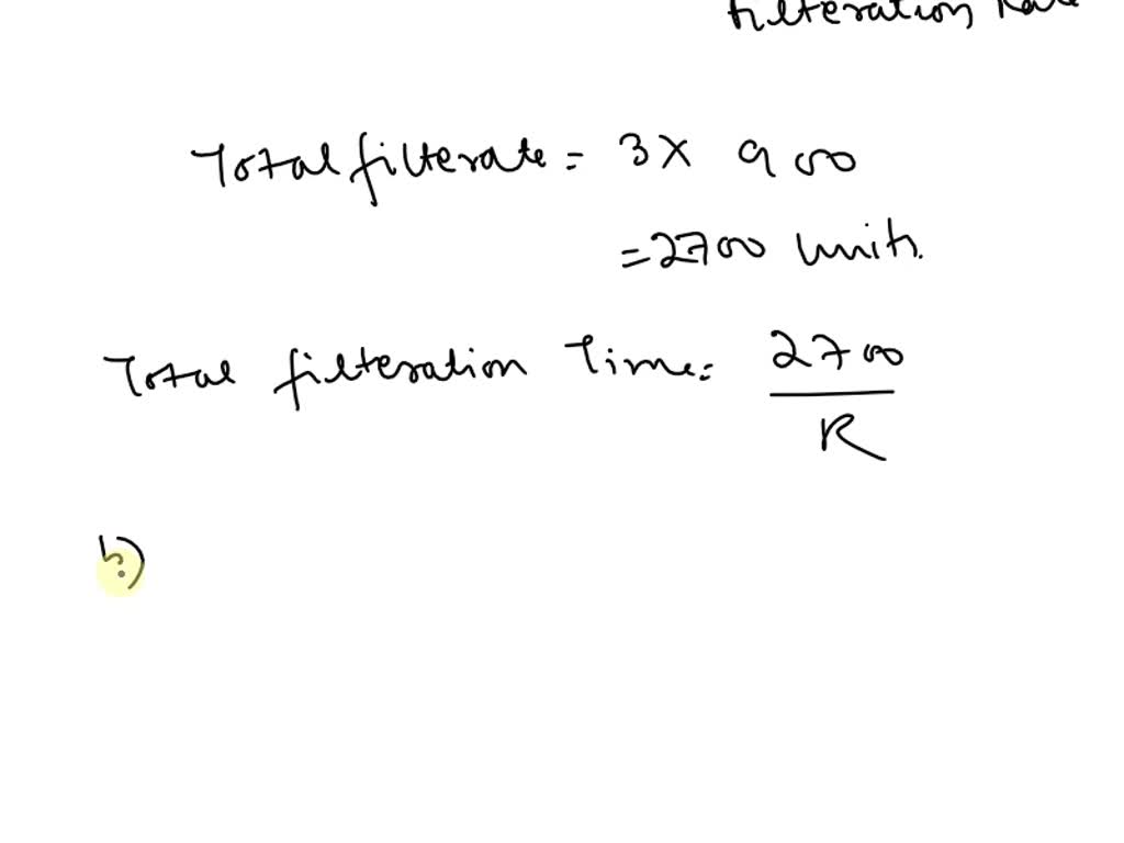 SOLVED: '0-4 In the filtration of a sludge. the initial period is ...