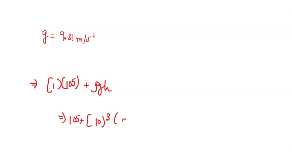 SOLVED: Given: A person is diving in a lake in the depth of h = 8.5 m ...