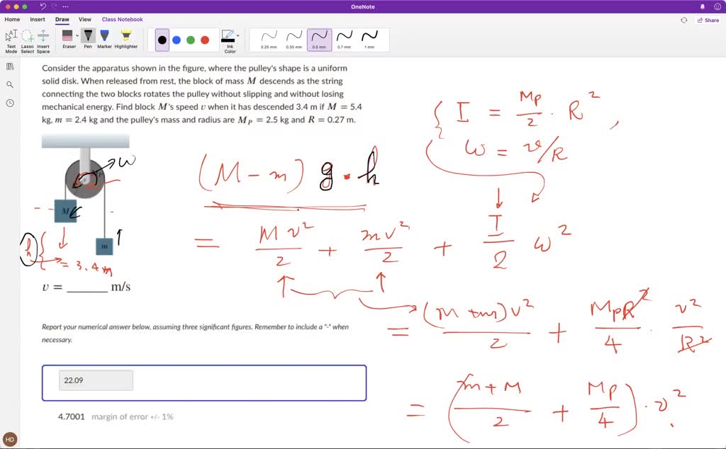 SOLVED: Consider the apparatus shown in the figure; where the pulley's shape is uniform solid ...
