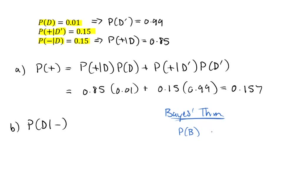 SOLVED: Suppose a test is being used to screen a population where 1% of ...