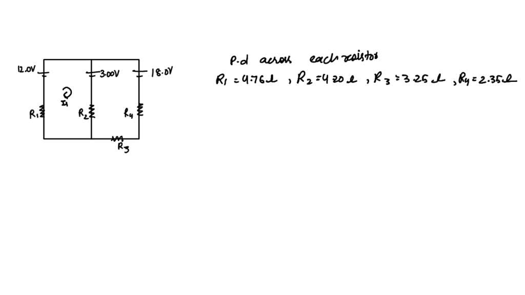 SOLVED: Find the current in each resistor in Figure P18.27. (R1 = 29.0 ...