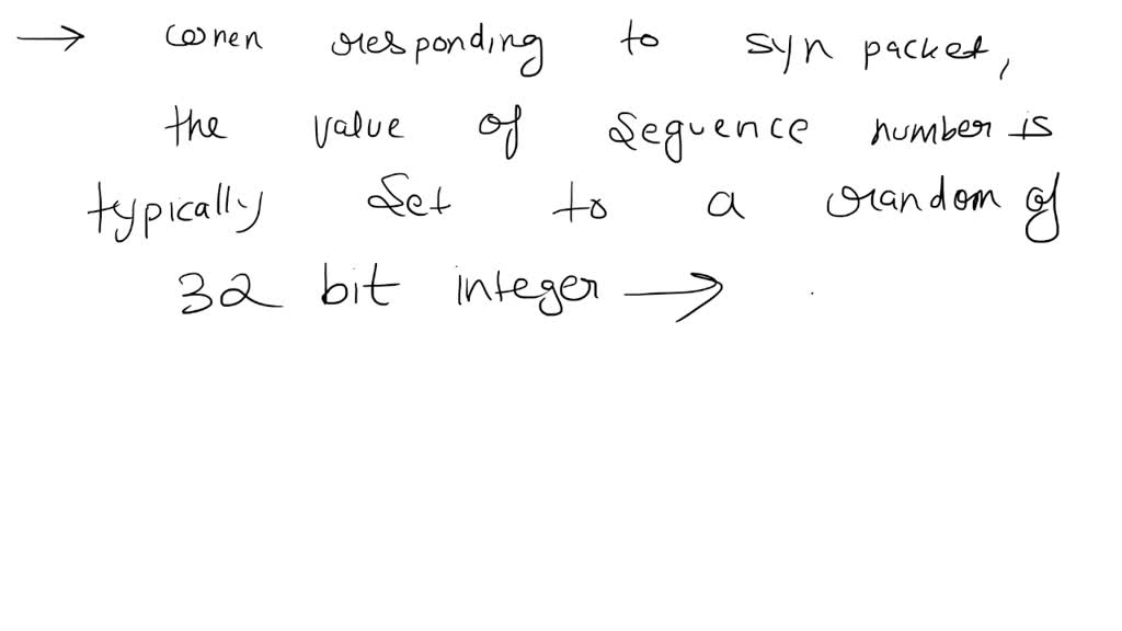 SOLVED: Which TCP flag is never replied to with an acknowledgement (ACK ...