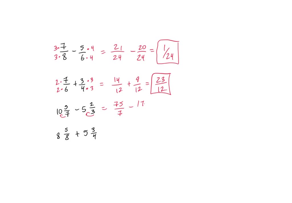 SOLVED: Learning Task 4: Add/Subtract the following fractions. Write ... SOLVED: Learning Task 4: Add/Subtract the following fractions. Write ...