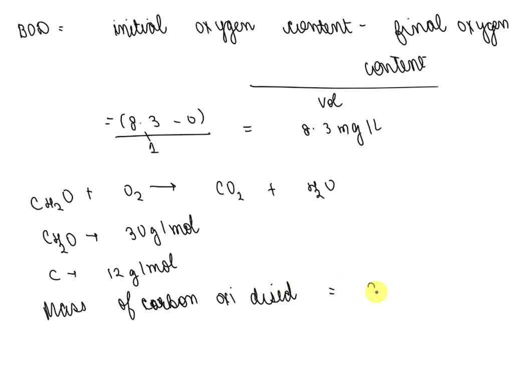 SOLVED: 1. One replicate of the sample is saturated with oxygen at 25 ...